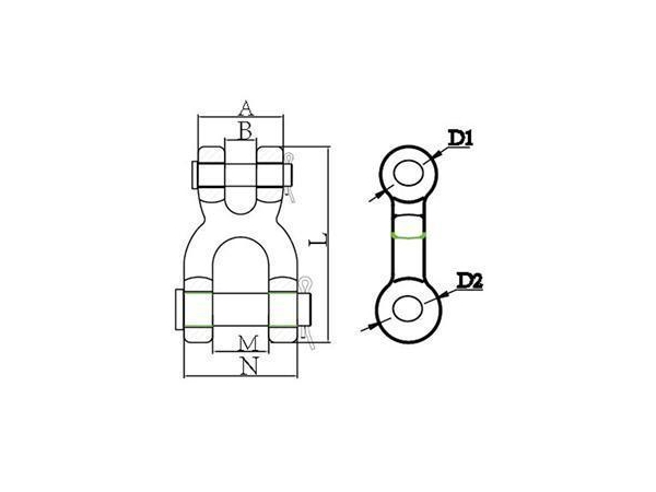 Alloy Steel Double Clevis Link | Drag Rigging Hardware | SLR | ETW ...