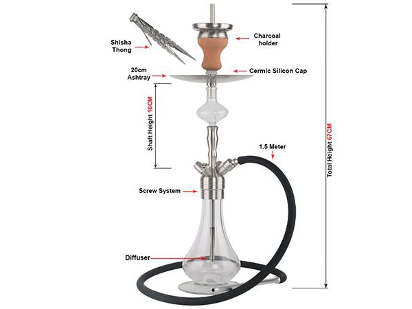 Stainless Steel Hookah | Hookah Shisha Complete Set | ETW International
